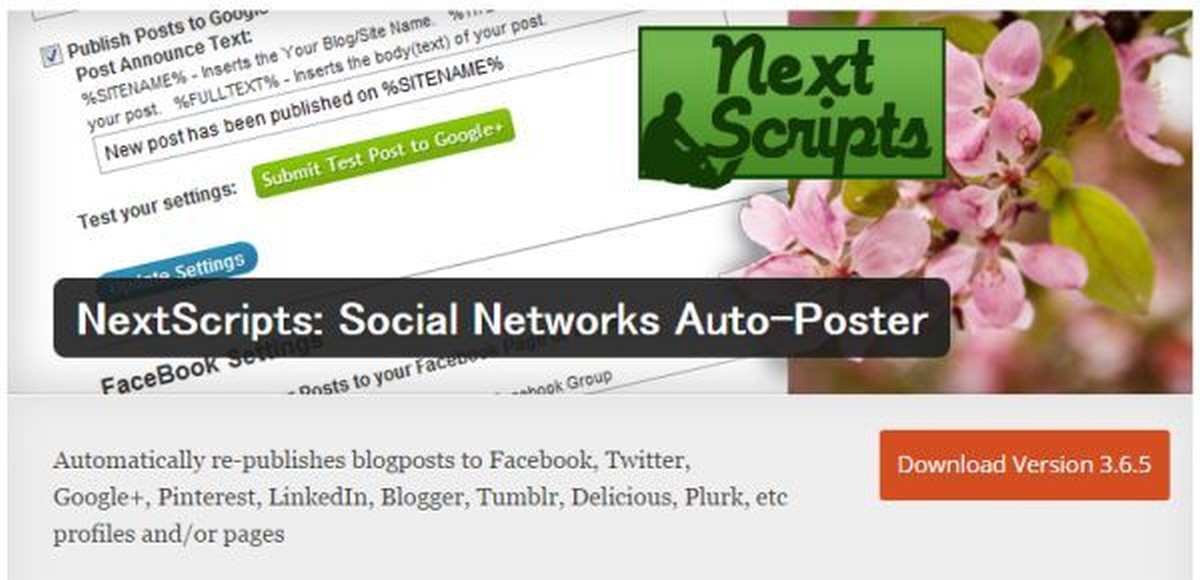 Twitter、Facebookページ連携プラグインならコレ！「NextScripts: Social Networks Auto-Poster」 | freeSIM.tokyo